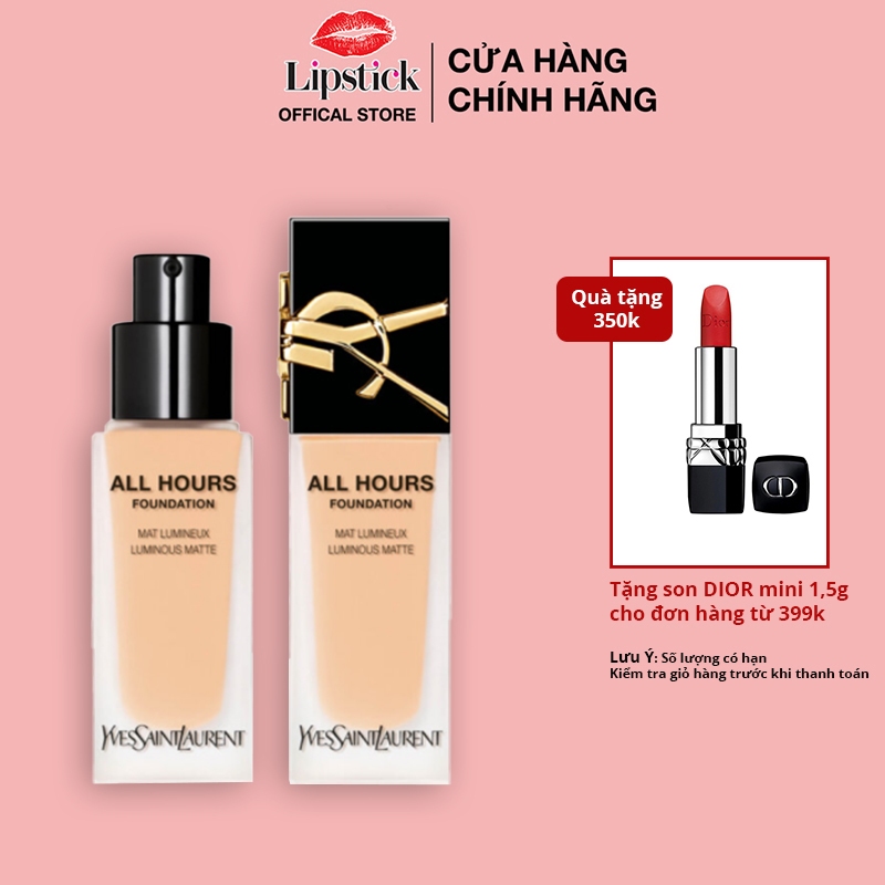 Kem Nền YSL All Hours Foundation Mat Lumineux Luminous Matte 25ml Chính Hãng Lipstick Offical ...