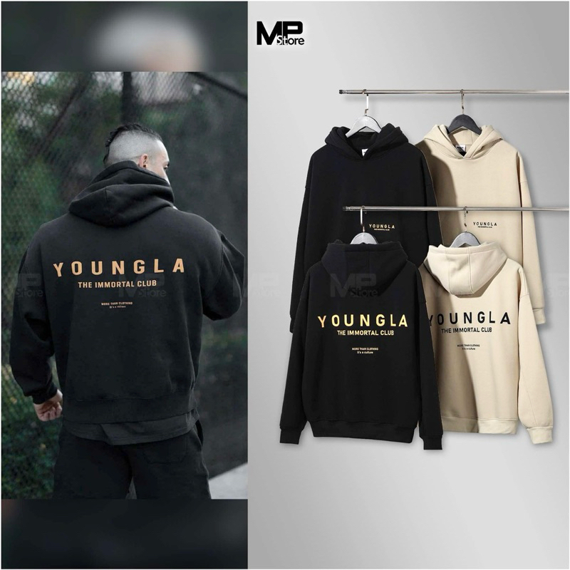 [HÀNG MỚI 2025] Áo HOODIE YoungI/\ form rộng phong cách thể thao in sau ...