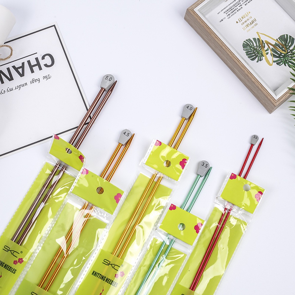 Kim đan len inox xuất khẩu cao cấp SKC chiều dài 35cm, cây đan len đủ ...