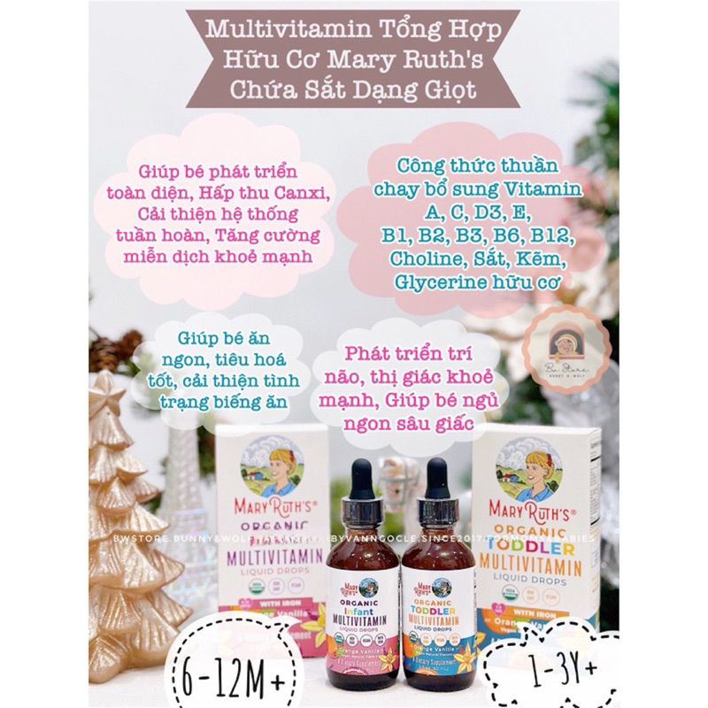 Vitamin Tổng Hợp Hữu Cơ Multivitamin Mary Ruth's Organic Infant ...
