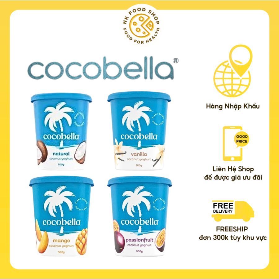 Cocobella Yogurt - sữa chua thuần chay vị trái cây 500g ( gồm có 4 vị ...