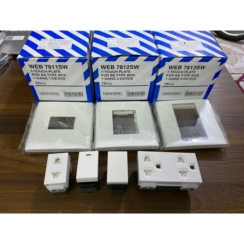Panasonic - Mặt Vuông WIDE chứa 1,2,3 thiết bị Panasonic Chĩnh hãng ...