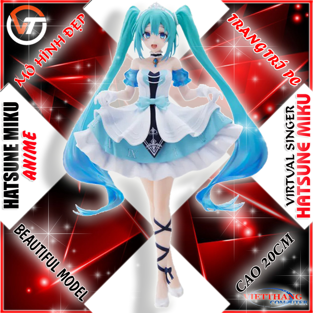 Mô hình Anime Virtual Singer Miku - Nhân vật Hatsune Miku Váy Xanh Cao ...