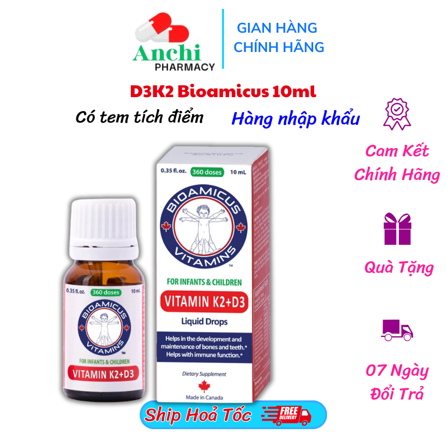 [Chọn quà tặng] Bioamicus Vitamin D3K2 MK7 giúp bé tăng chiều cao tối ...