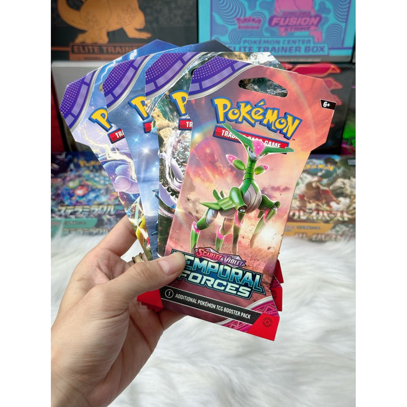 Pokémon TCG; Gói thẻ bài Scarlet & Violet-Temporal Forces Sleeved Booster Pack (10 Cards ...