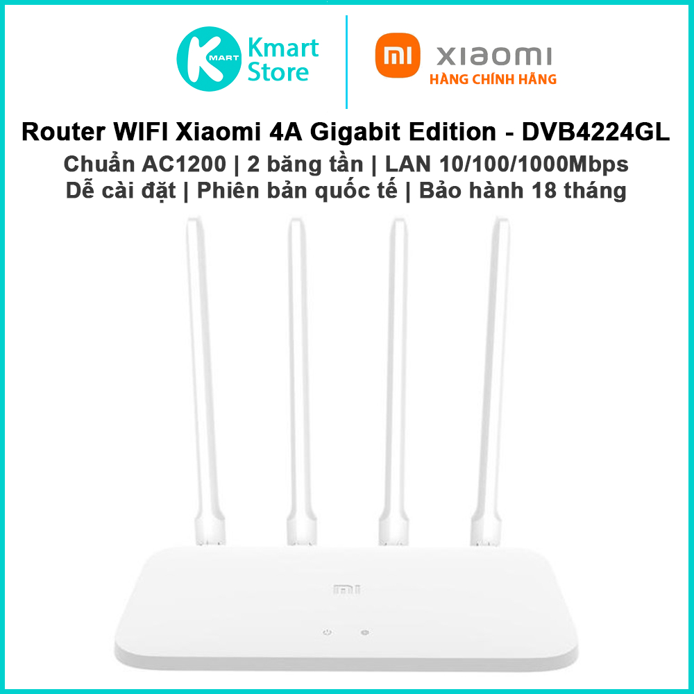 Router WIFI Xiaomi 4A Gigabit Edition - DVB4224GL | AC1200 băng tần kép ...