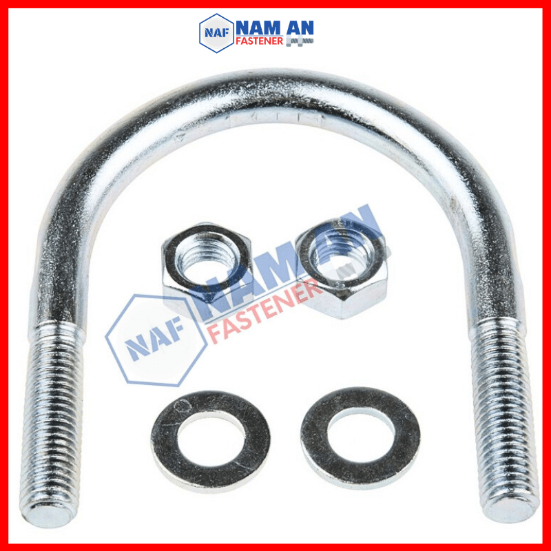 Cùm U, Bu lông chữ U Phi 27, 34, 42, 48, 60, 76, 90 -> 370, M8, M10,M12, U Bolt Thép Mạ kẽm. Bán ...