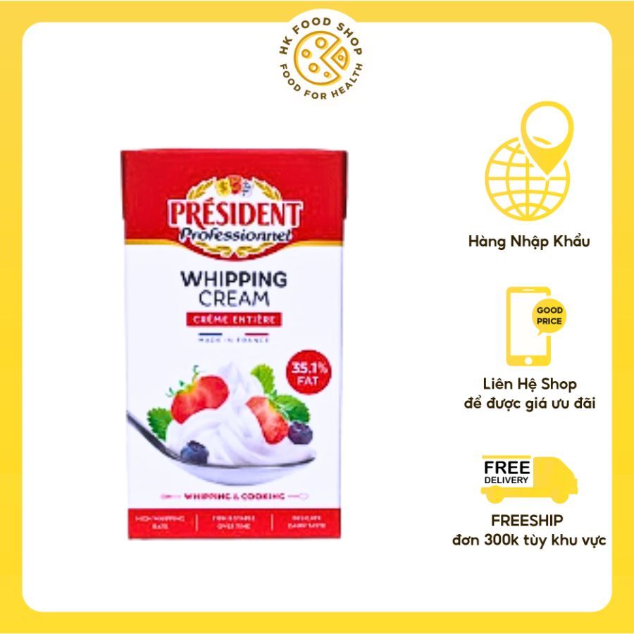 Président Kem Sữa Whipping Cream 1L 35% ( DATE 19/10/2025 ) | Shopee ...