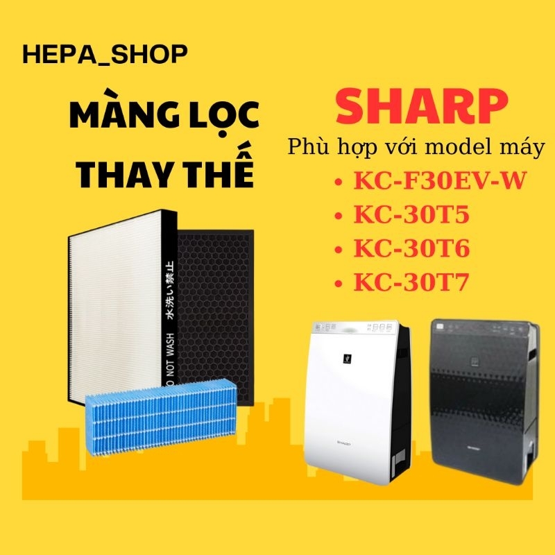 Màng lọc không khí Sharp KC F30EV W, FP J30E, KC-30T5, KC-30T6, KC-30T7. | Shopee Việt Nam