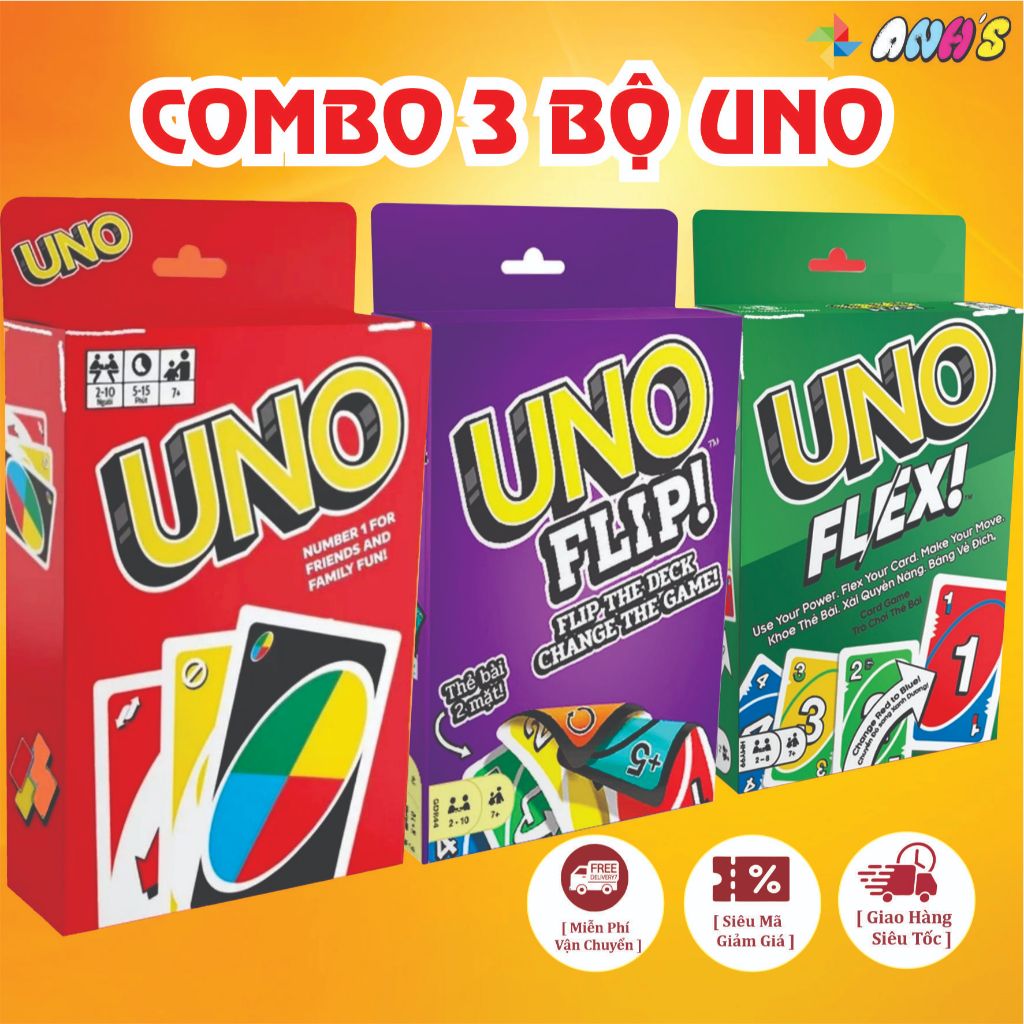 (Combo 3 bộ) Bài Uno Flip mở rộng bán sỉ | Shopee Việt Nam
