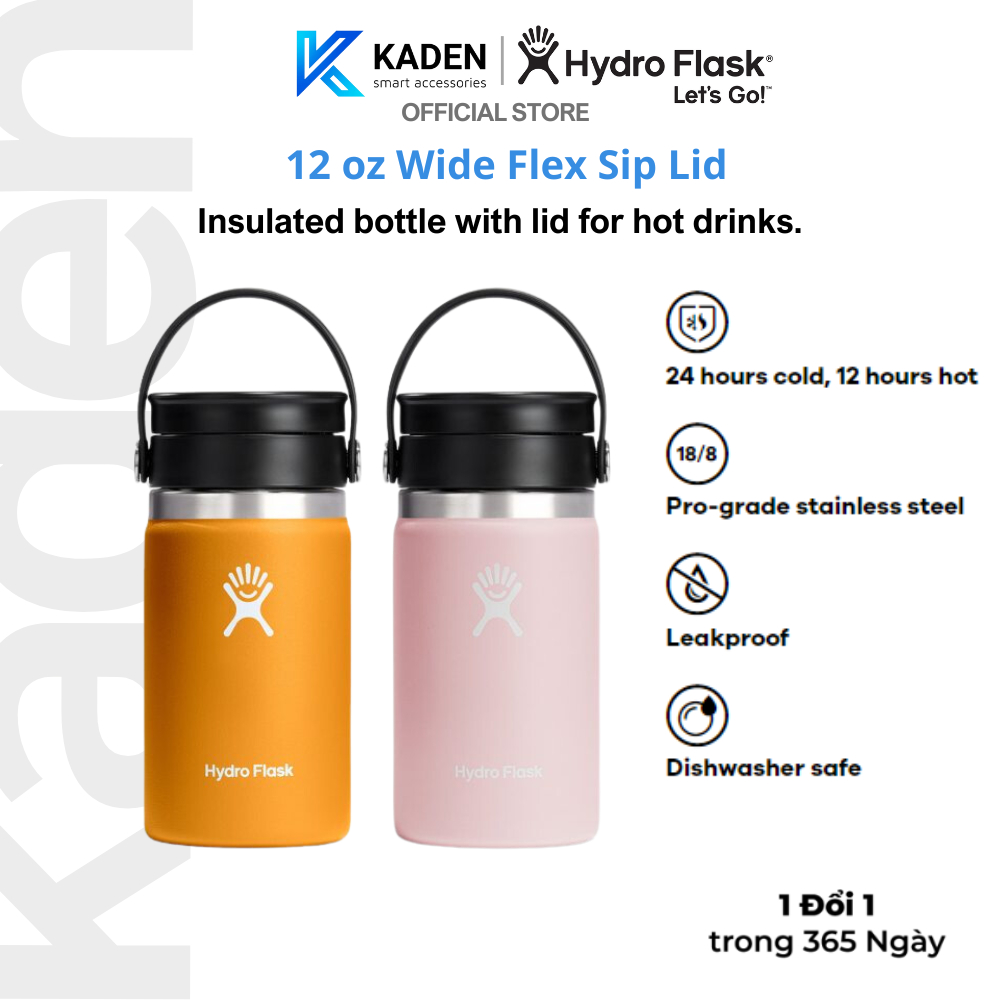Bình Nước Giữ Nhiệt Hydro Flask Wide Flex Sip Lid 12 Oz 355ml