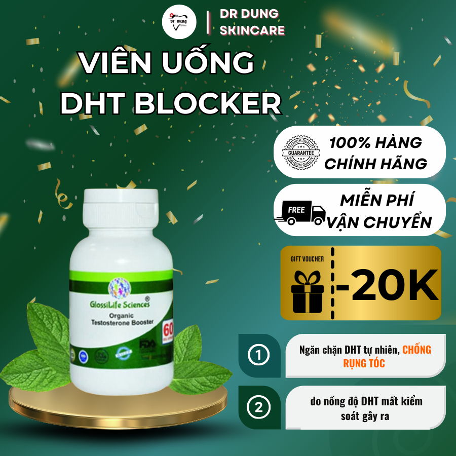 Viên Uống Hữu Cơ DHT Blocker Organic (Hộp 60) Viên Giảm Nhờn Da Đầu Mọc ...