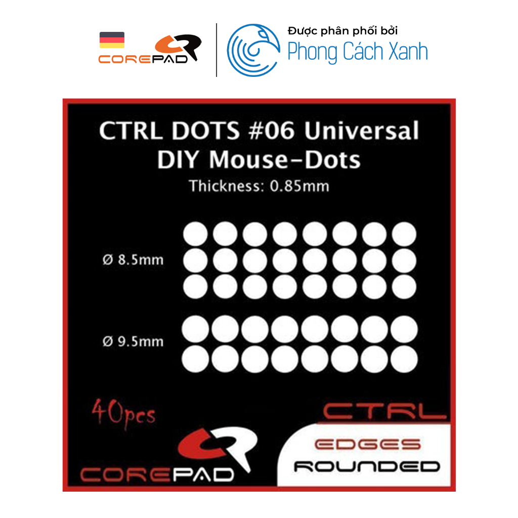 Feet chuột PTFE Corepad CTRL DOTS #06 Universal DIY Mouse-Dots [Ø 8.5 ...