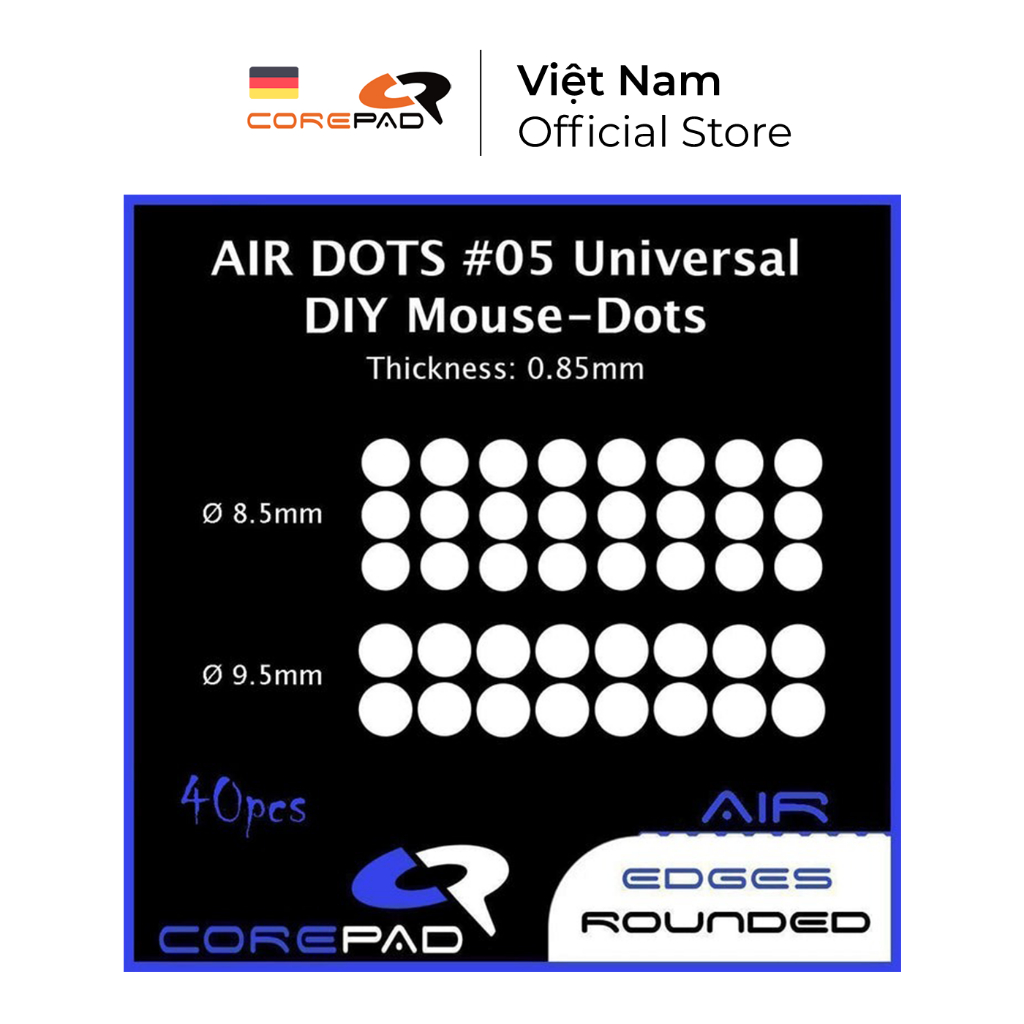Feet chuột PTFE Corepad AIR DOTS #05 Universal DIY Mouse-Dots [Ø 8.5 ...