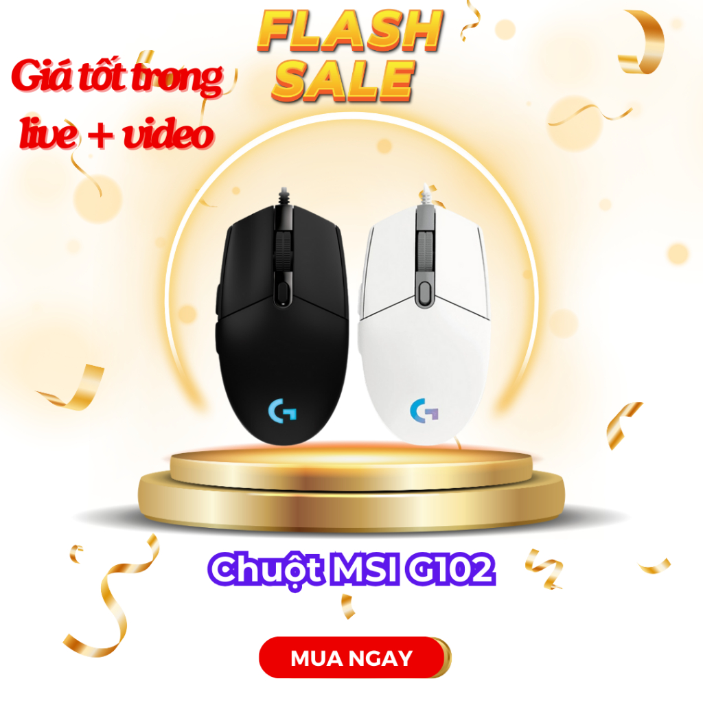 Chuột game Logitech G102 | Machenike M7 | MSI GM08 - Cảm biến Hero, 12k ...