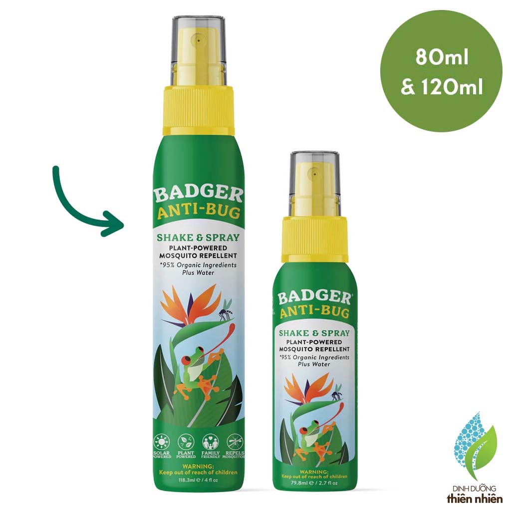 Chai Xịt Hữu Cơ Chống Muỗi & Côn Trùng Đốt Badger Anti Bug Shake ...