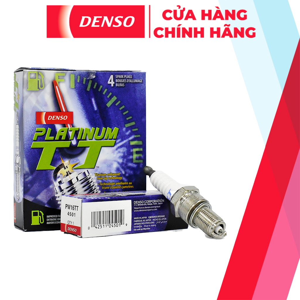 Bộ 4 Bugi Ô Tô PW16TT DENSO Platin Hiệu Năng Cao, Hai Đầu Đánh Lửa ...