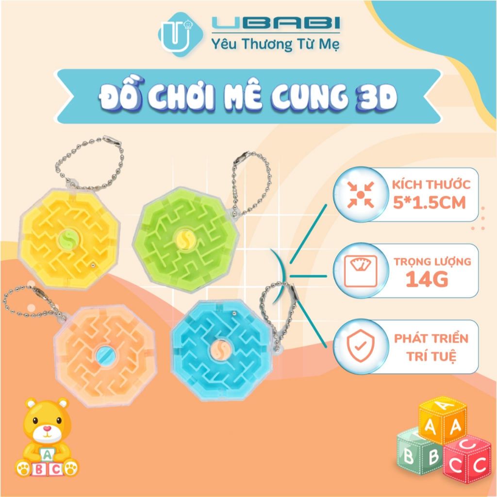 Đồ Chơi Mê Cung Hạt 3D Cho Bé Ubabi UB-PK023 Mê Cung Đa Giác Kích Thích ...