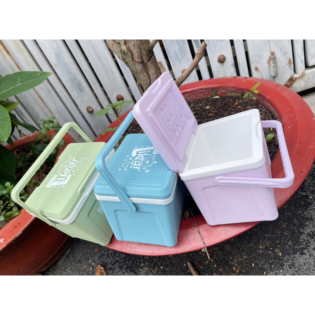 Bình đá bibi like 1.5l, Nắp dính siêu kute màu Xanh mint, Xanh dương ...