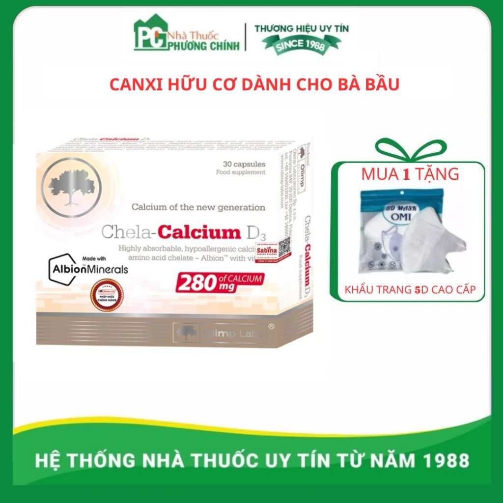 Viên Uống Canxi Hữu Cơ Cho Bà Bầu Chela Calcium D3 - Bổ Sung Thêm Vitamin D Giúp Dễ Hấp Thu (Hộp ...