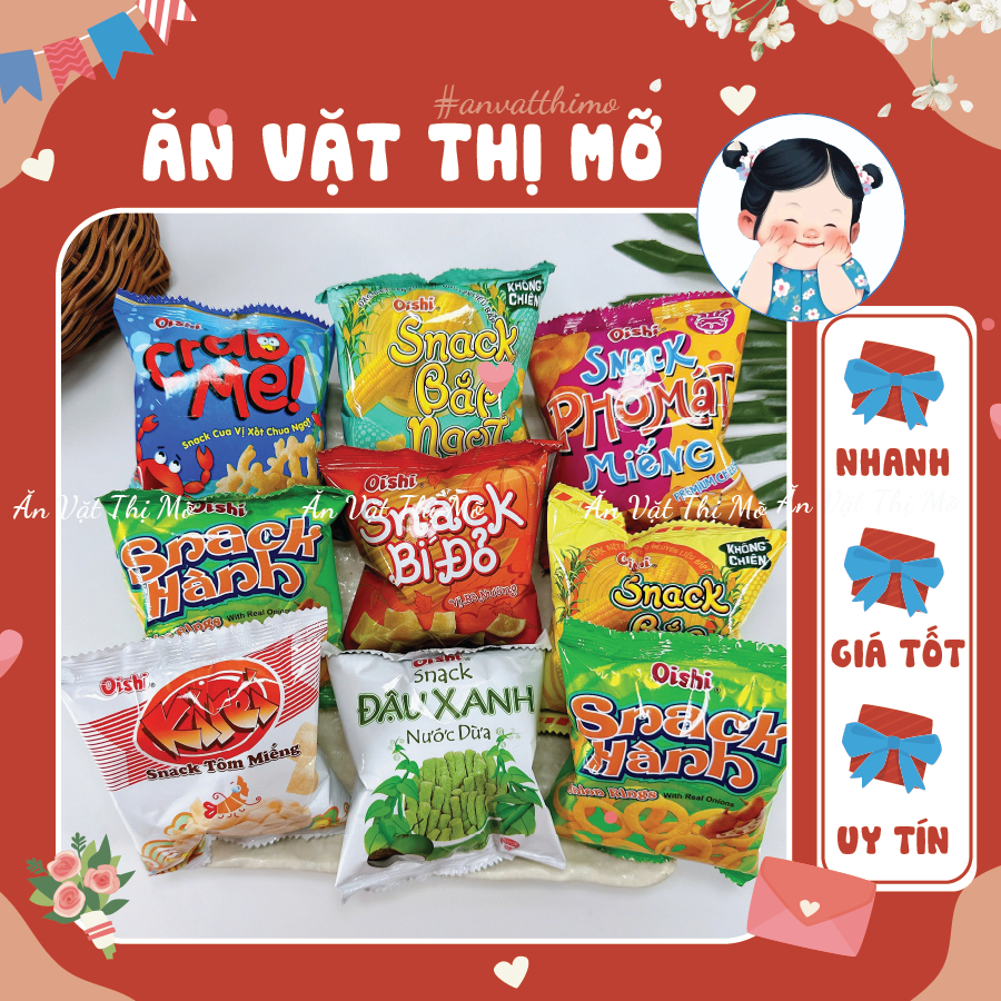 [COMBO 50 GÓI TỔNG HỢP] Snack bim bim oishi [GÓI MINI 6G ] chính hãng ...