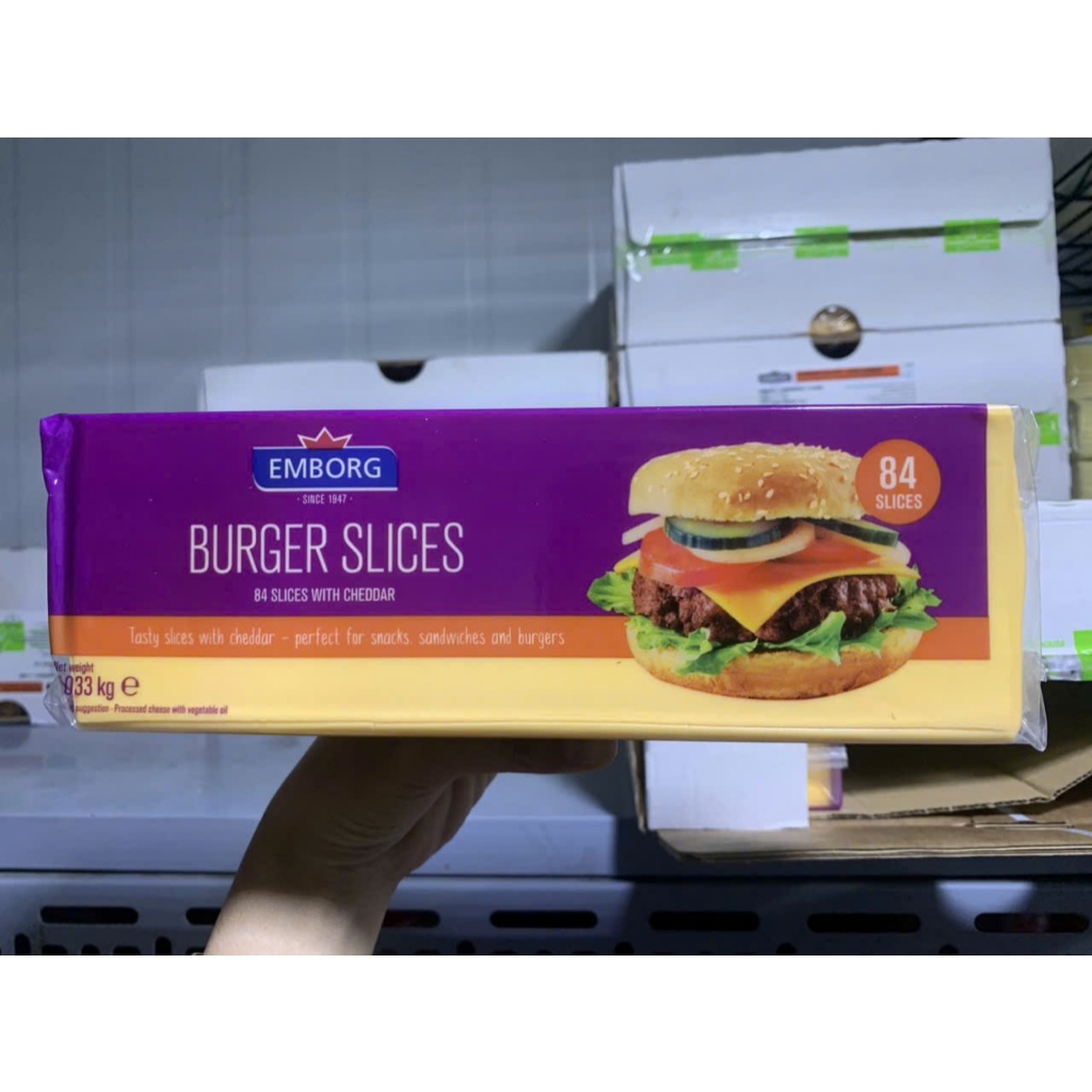 [Emborg] Phô Mai Lát Burger Slices 1.033kg 84 lát – Tiện Lợi, Thơm Ngon ...