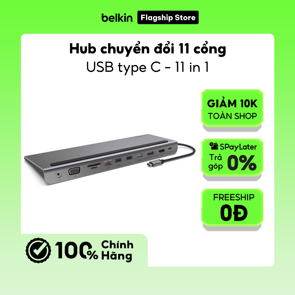 Belkin Hub chuyển đổi USB Type-C 11-in-1 Multiport chính hãng ...