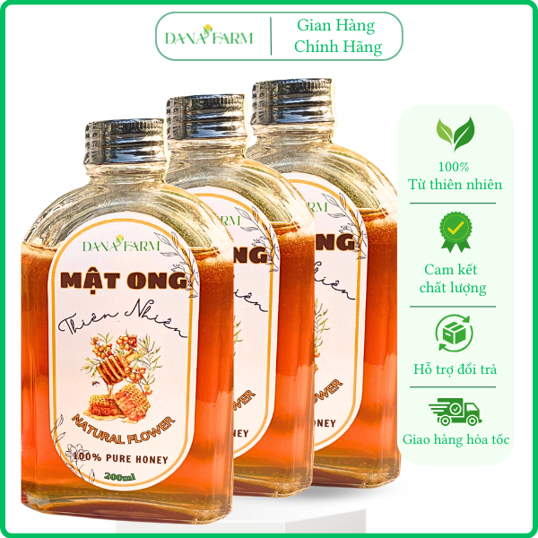 COMBO 3 chai Mật Ong Thiên Nhiên Nguyên Chất Dana Farm | Shopee Việt Nam