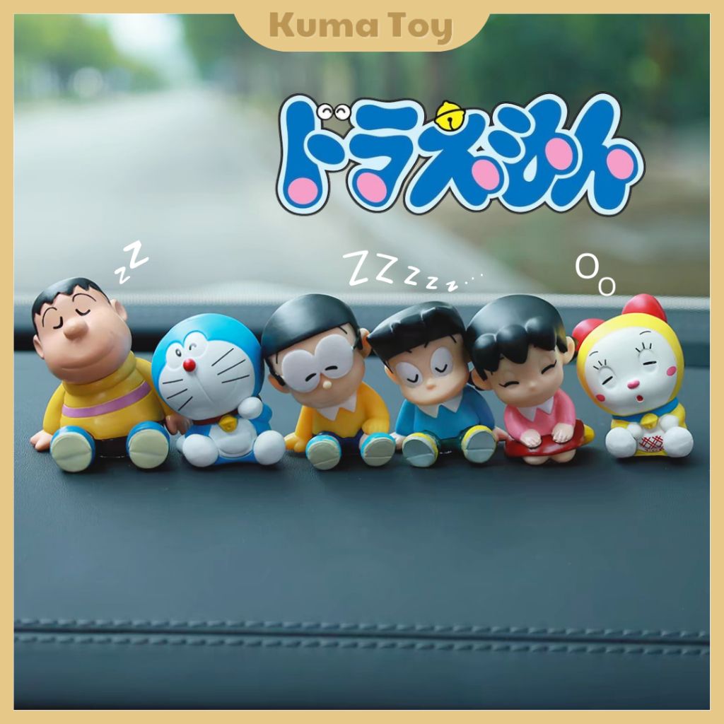 Set mô hình Doraemon Nobita Xuka Xeko Chaien nằm ngủ siêu cute - đồ ...