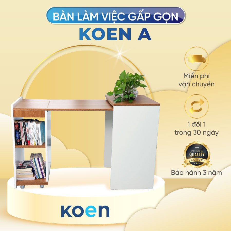 Bàn làm việc gấp gọn Koen A,(Chính Hãng ) | Shopee Việt Nam