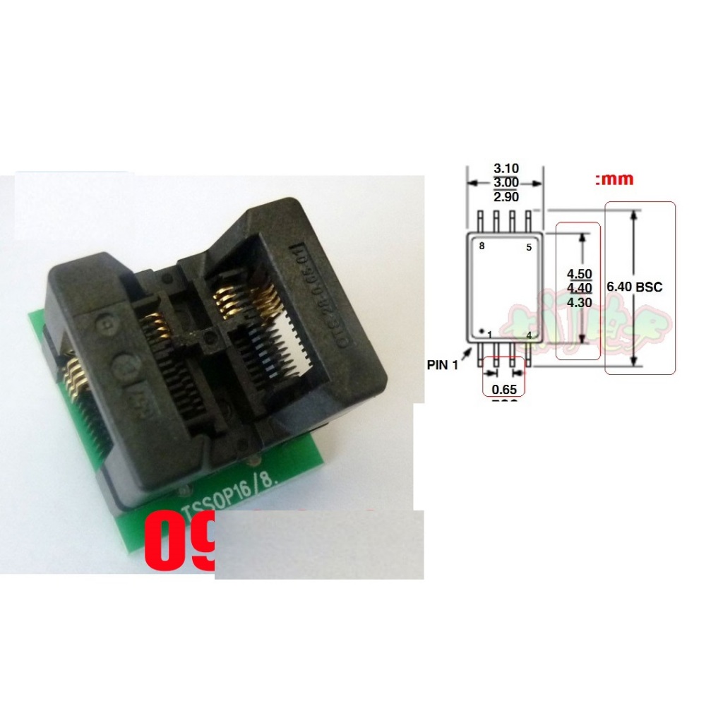 Đế nạp rom bios 8 CHÂN SIÊU NHỎ, TSSOP8 DIP8 TSSOP8 to DIP8 | Shopee ...