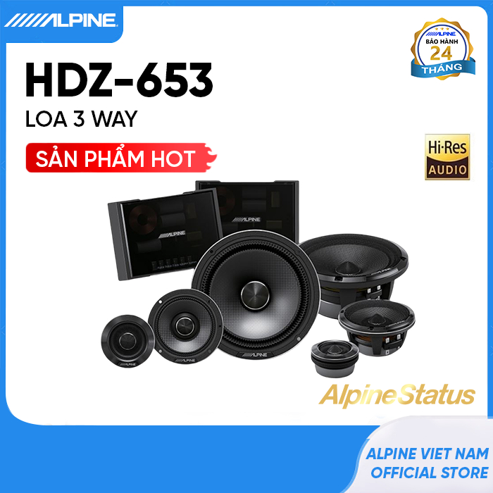 Bộ loa 3way cao cấp HDZ-653 thuộc dòng Alpine Status hàng chính hãng Alpine Nhật Bản | Shopee ...