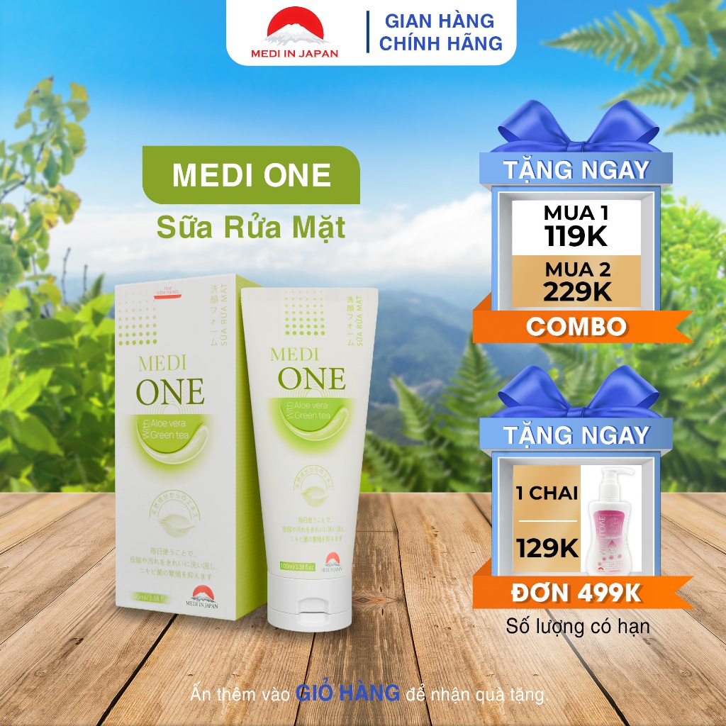 Sữa Rửa Mặt Trà Xanh Medi One Dịu Nhẹ Lành Tính, Hỗ Trợ Làm Sáng Da ...