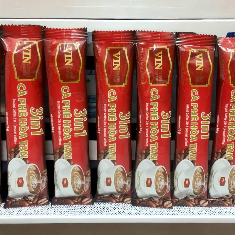 50 GÓI CÀ PHÊ HOÀ TAN 3 IN 1 VIN CÀ PHÊ gói =16gr(date:03/2026 ...