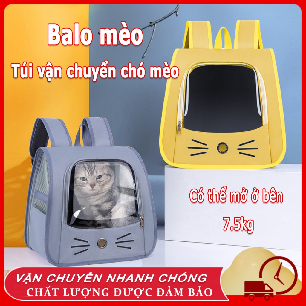 😻Balo mèo Balo cho chó mèo vải thoáng khí Luna Túi vận chuyển chó mèo Pet Bag Balo Phi Hành Gia ...