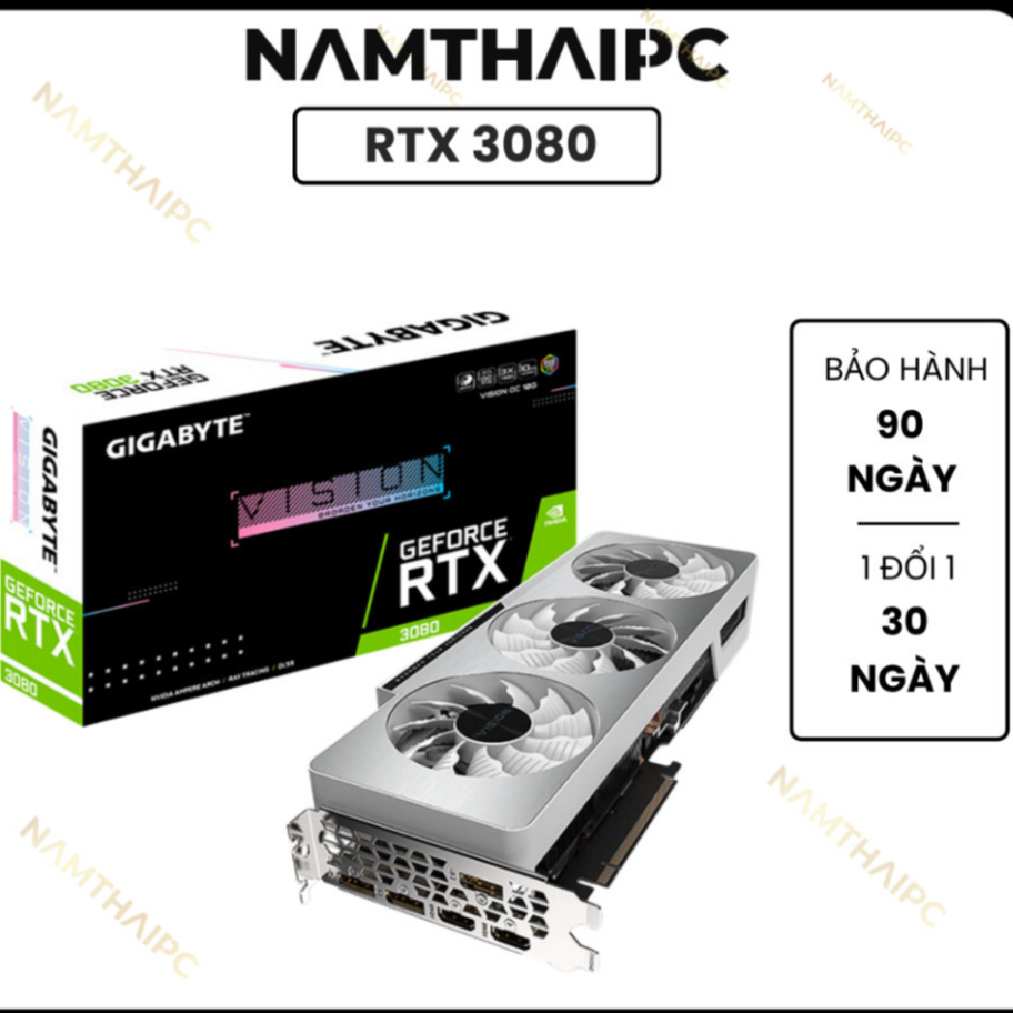 Card Màn Hình GIGABYTE 3080 VISION OC 10G, 3080 ROG WHITE, 3080 ASUS ...