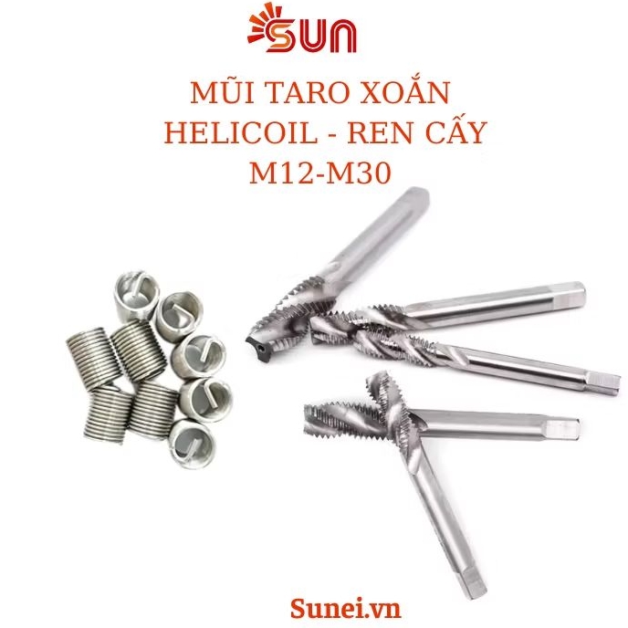 Taro ren cấy M12-M30, TAP chuyên dụng cho ren cấy helicoil M12, M14 ...