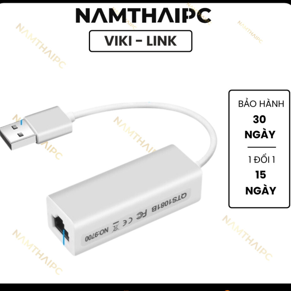 Đầu chuyển USB ra Lan 2.0 VIKI LINK - Cáp chuyển USB sang dây mạng, Bộ ...