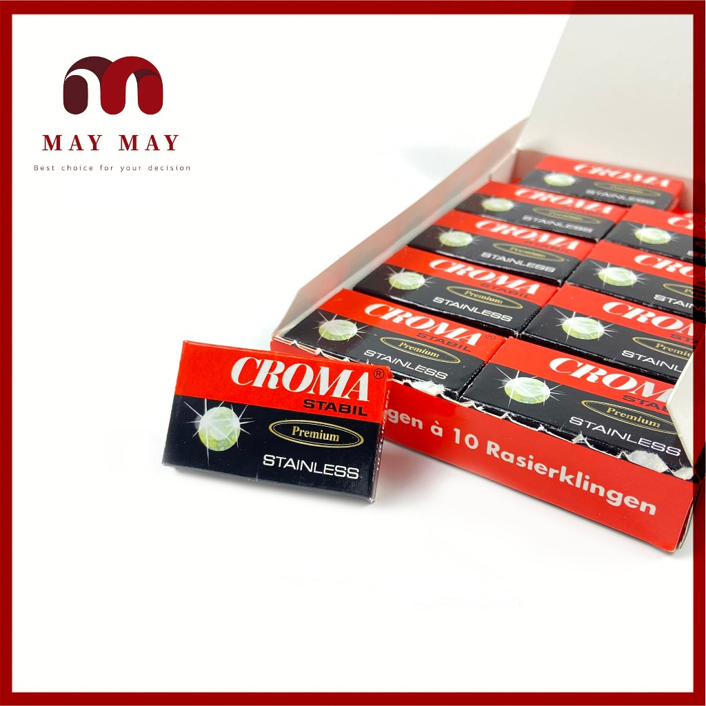 Hộp 10 lưỡi dao Croma hàng chính hãng - Lưỡi dao lam Croma | Shopee ...