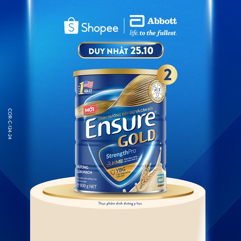 Combo 2 Lon Sữa bột Ensure Gold Abbott hương lúa mạch 800g/ 850g | Shopee Việt Nam