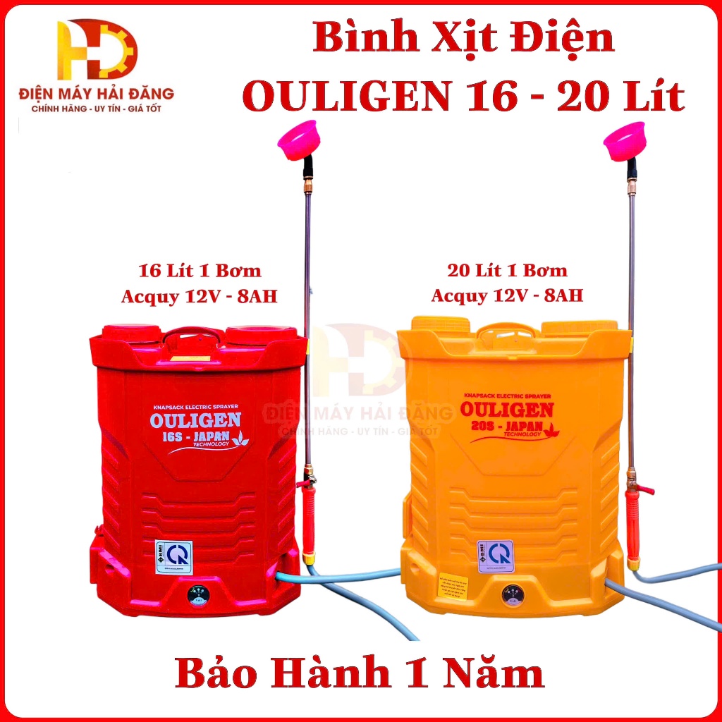 Bình xịt điện 1 Bơm OULIGEN 16 - 20 Lít.Bình 12V - 8AH | 20 lít. Cực ...