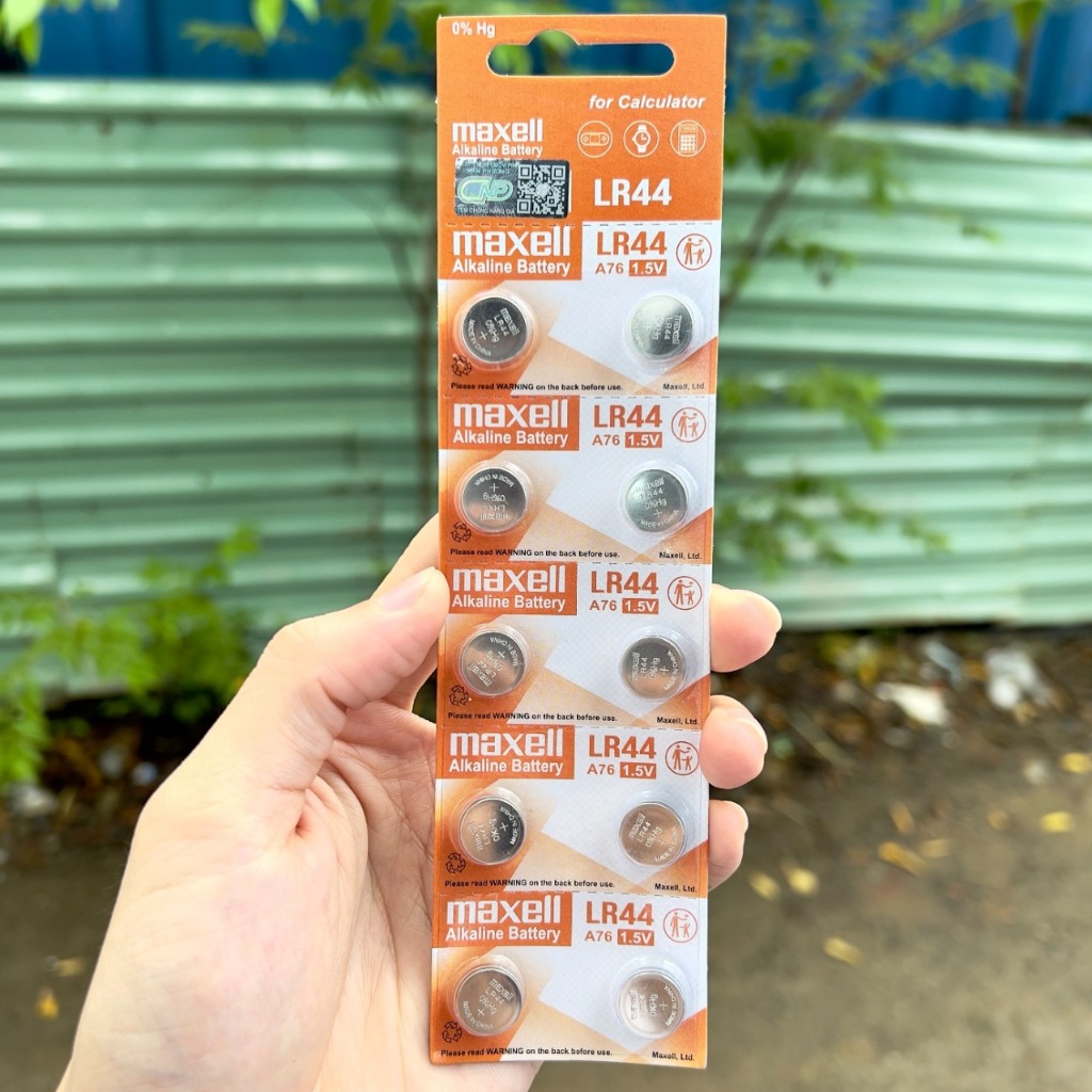Vỉ 10 Viên Pin Cúc Áo Maxell LR44 (AG13) Nhật Bản 1,5V | Shopee Việt Nam
