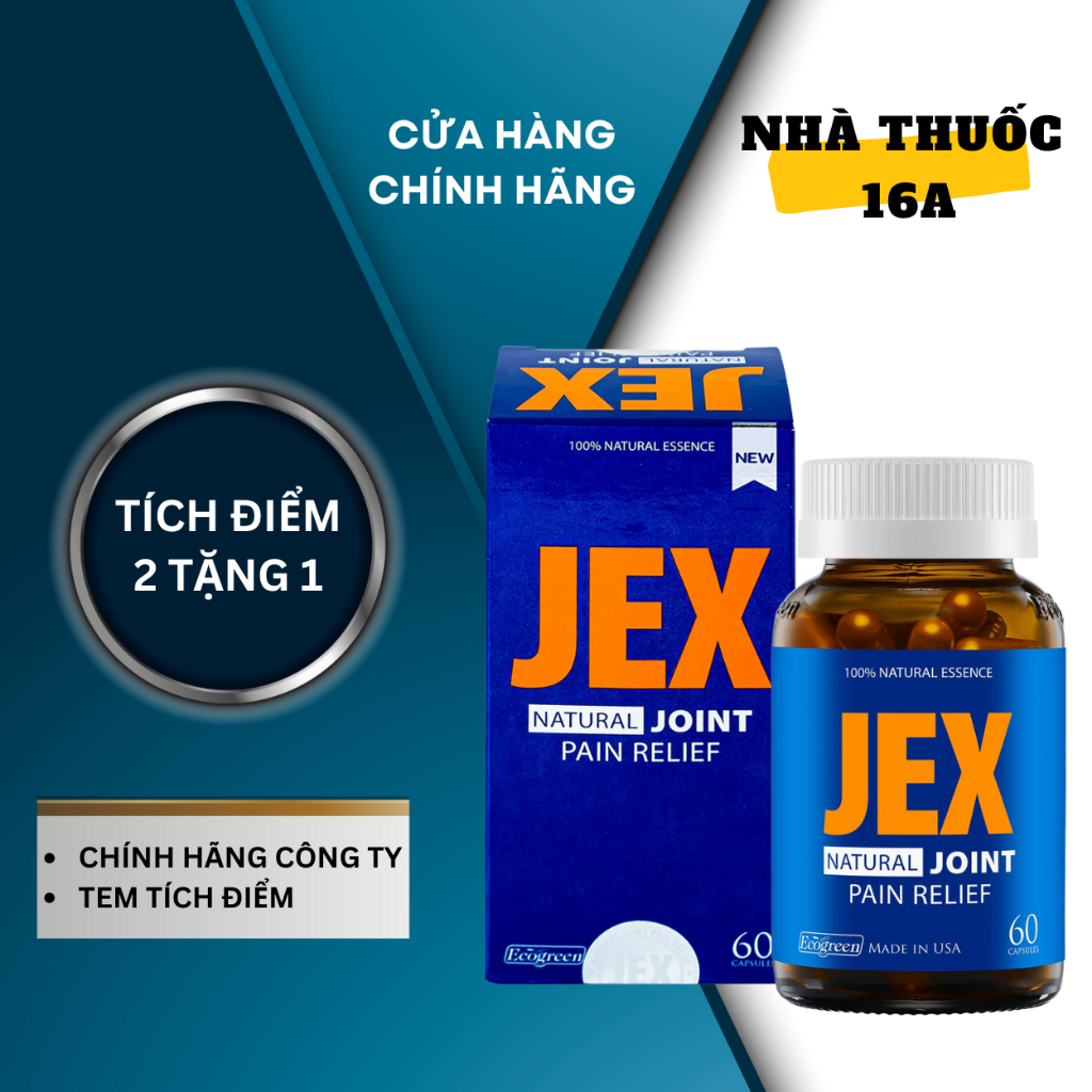 VIÊN UỐNG XƯƠNG KHỚP JEX MAX - CHÍNH HÃNG ECOGREEN - HỖ TRỢ GIẢM ĐAU, TẠO CHẤT NHẦY CHO KHỚP ...