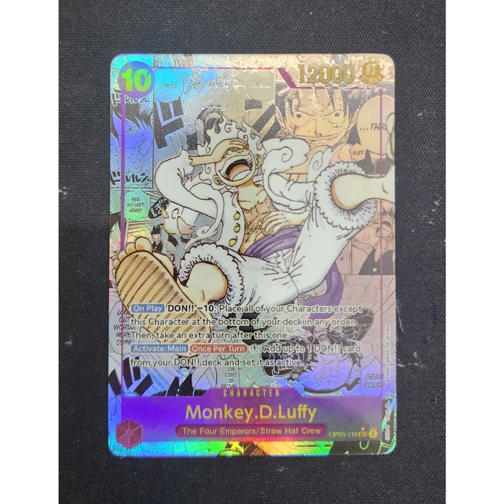Thẻ bài One Piece - Luffy Manga Rare OP05 Bản Orica Custom English ...