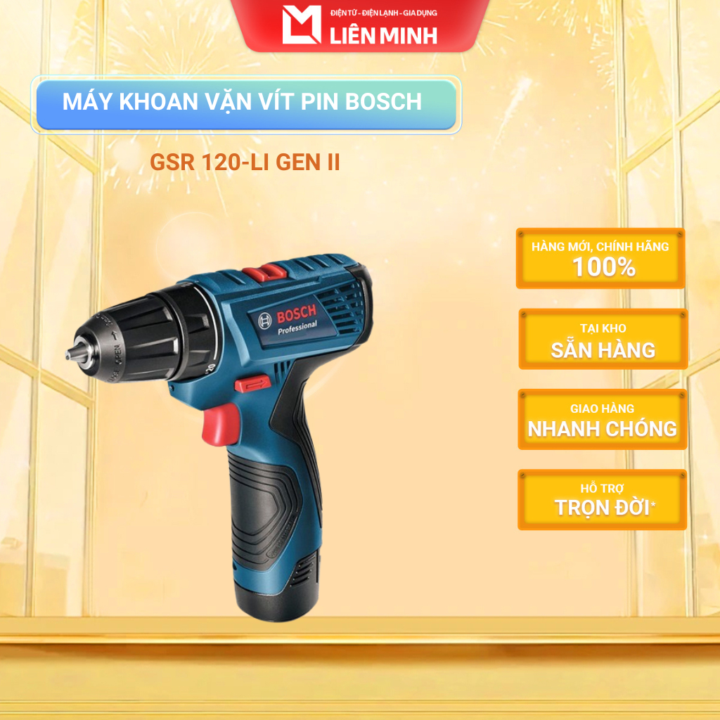 [Hỏa Tốc HCM] Máy Khoan Vặn Vít Pin Bosch GSR 120-LI GEN II | Shopee Việt Nam