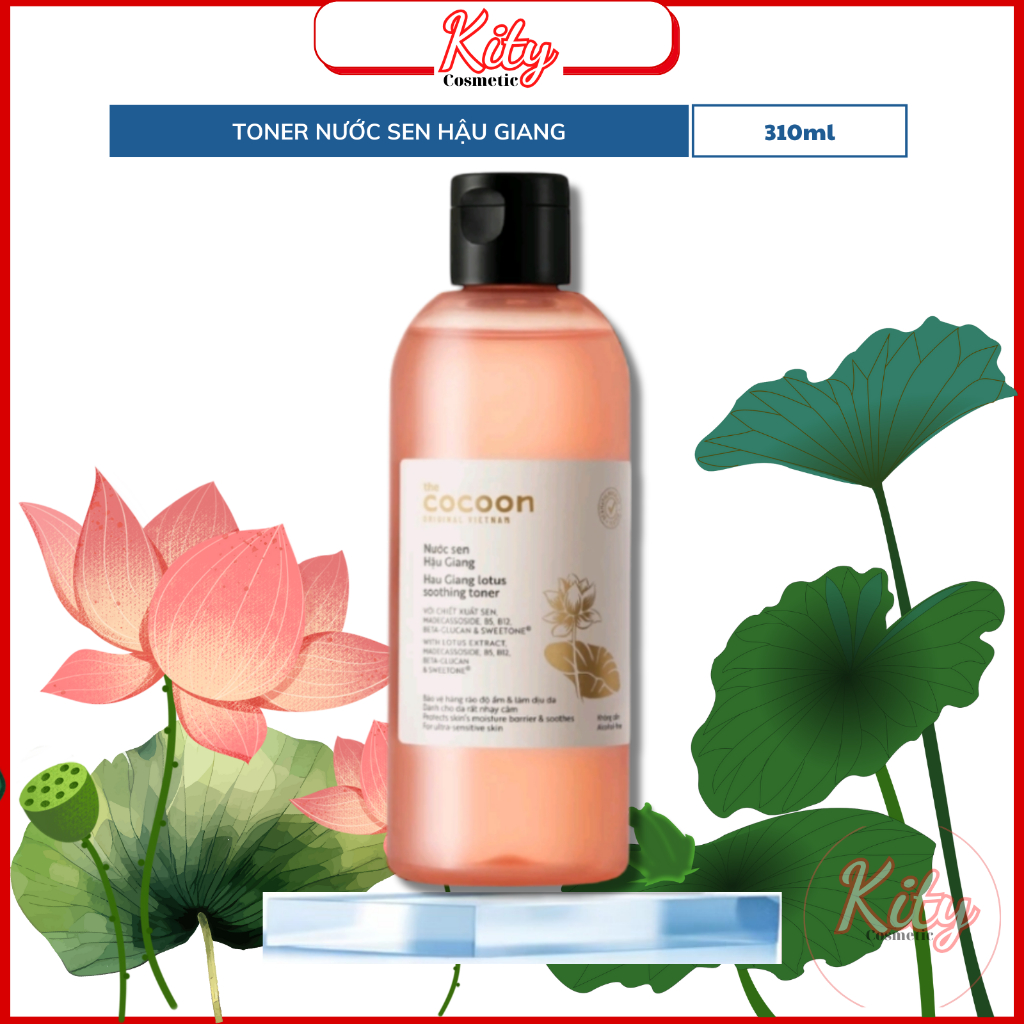 Nước sen Hậu Giang Cocoon BIGSIZE toner phục hồi cấp ẩm và làm dịu da ...