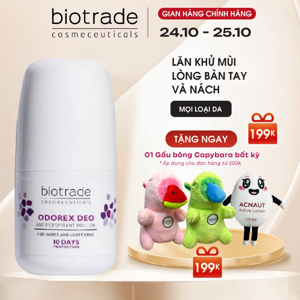 Lăn Khử Mùi Biotrade Odorex Deo Antiperspirant Roll On lòng bàn tay và ...