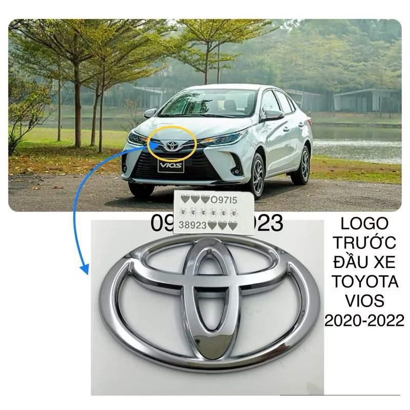 LOGO trước toyota VIOS 2020-2022 xịn và hàng rẻ dán keo vừa chuẩn theo ...