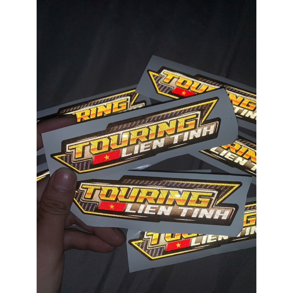 Tem dán xe sticker "TOURING LIEN TINH" phản quang 3M chính hãng BODS ...