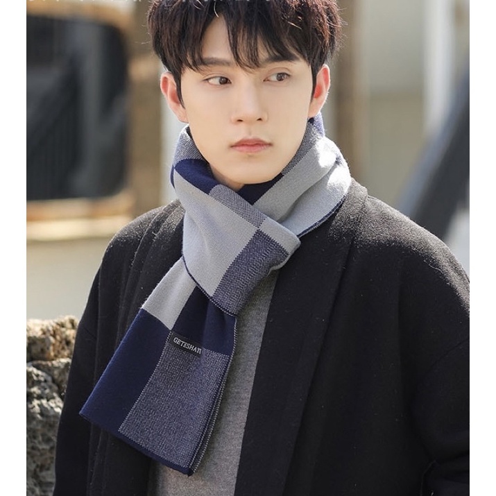 Khăn Len Cicini Quàng Cổ Kẻ Cao Cấp Mã K27 Dành Cho Bạn Nam Bạn Nữ Khăn ...